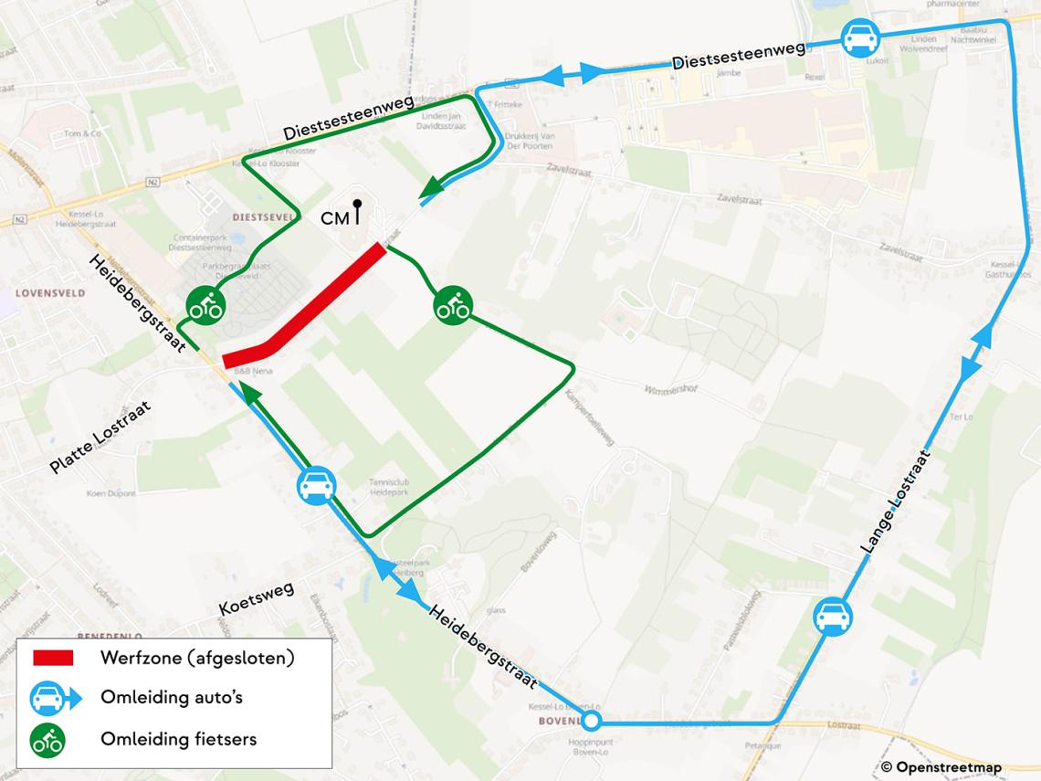 Platte Lostraat: onderbroken | Stad Leuven